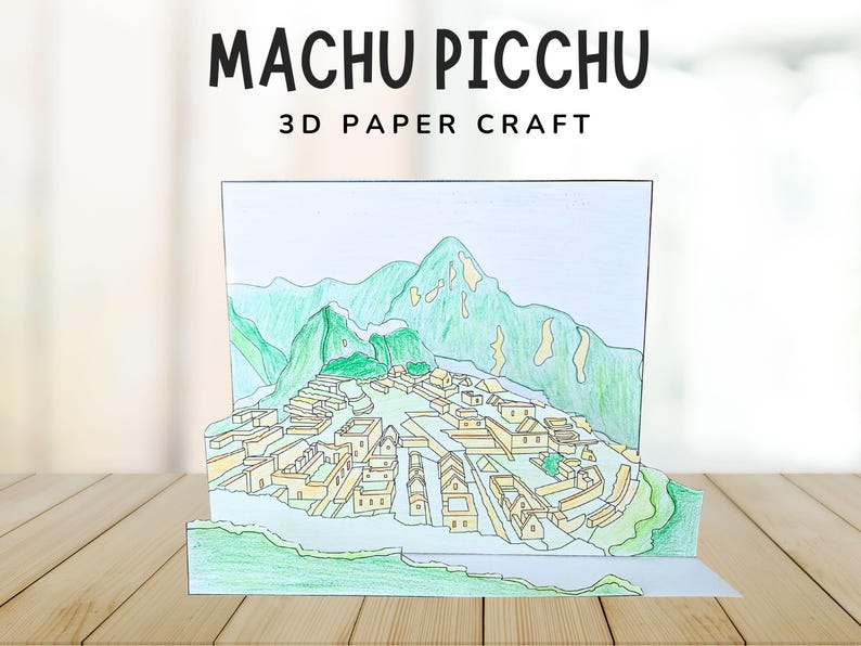 Machu Picchu 3D Craft, Peru Craft for Kids, Around the World Learning ...