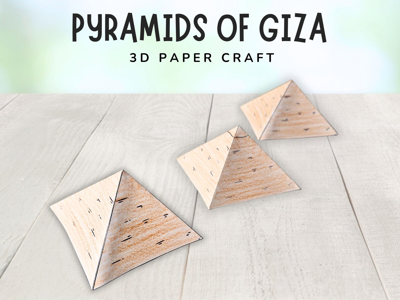 Pyramids of Giza 3D Craft- Egypt Craft for Kids- Around the World ...