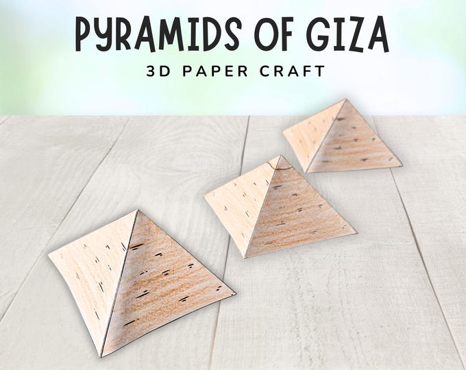 Pyramids of Giza 3D Craft- Egypt Craft for Kids- Around the World ...