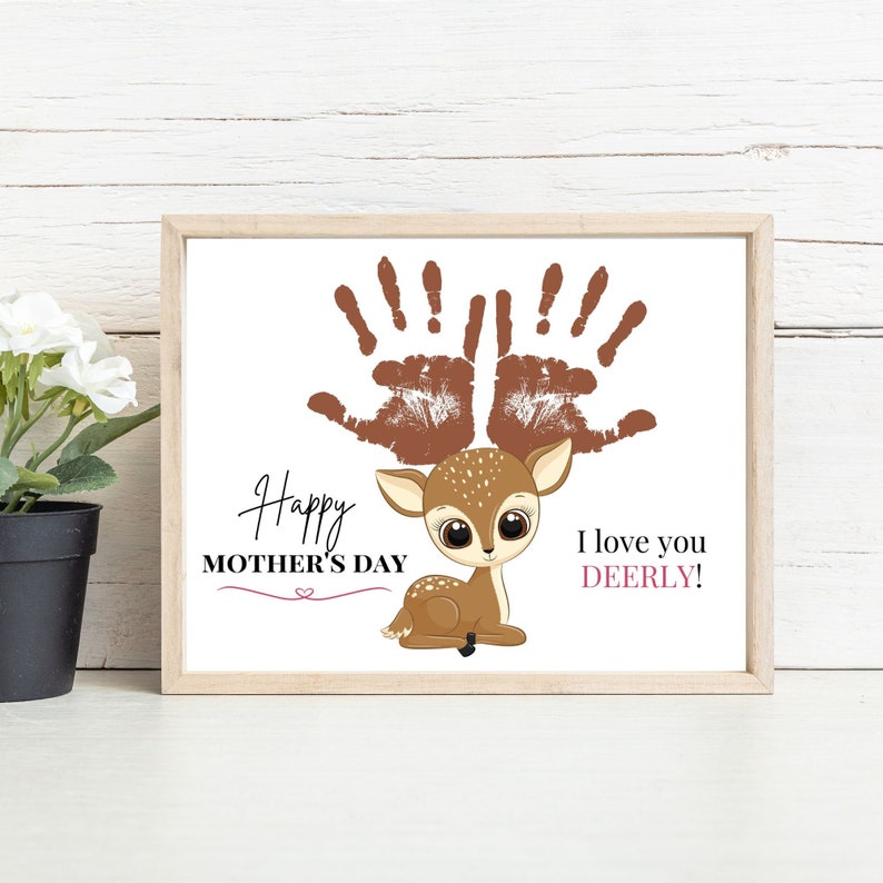 Mother's Day Handprint Art Printable Templates DIY Baby Toddler Craft ...