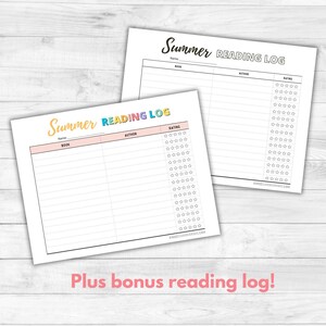 Summer Sun Reading Tracker for Kids- 50 Book Tracker- Summer Reading ...