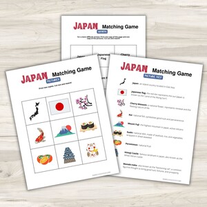 Japan Activity Printables for Kids Japan I Spy Game, Japan Matching ...