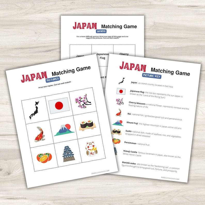 Japan Activity Printables for Kids Japan I Spy Game Japan - Etsy Canada