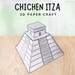 Chichen Itza 3D Craft Printable- Mexico for Kids- Around the World ...