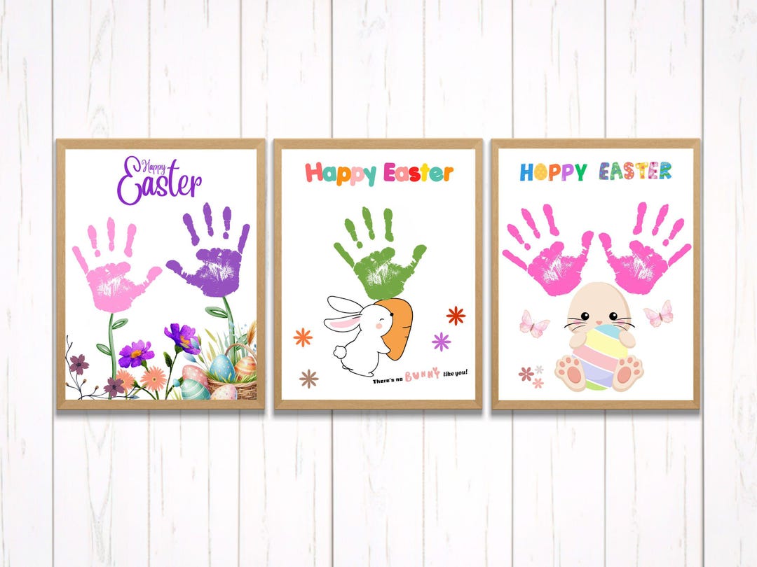 Easter Handprint Art, Printable Templates, Easter Keepsake, Baby ...