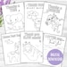 Thank You Coloring Cards- Printable Bundle of 6 Cards- Color Your Own ...