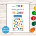Fingerprint Teacher Appreciation Card From Students- End of Year ...