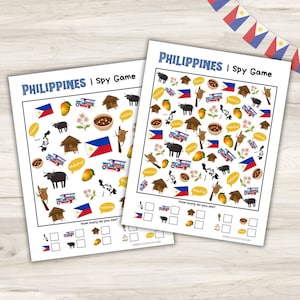 Philippines Activity Printables for Kids Philippines I Spy Game ...