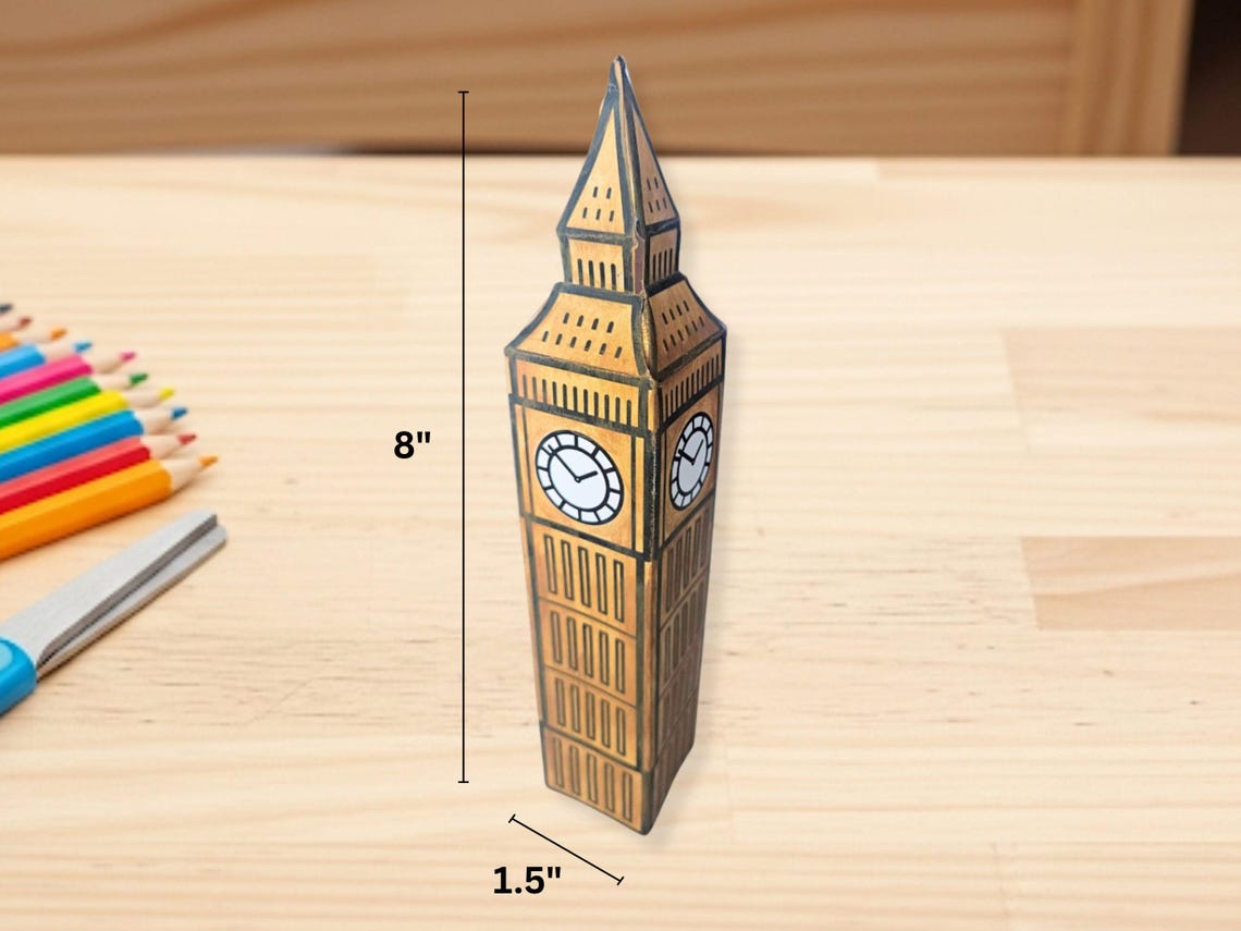 Big Ben 3D Craft- England London UK Crafts for Kids- Around the World ...