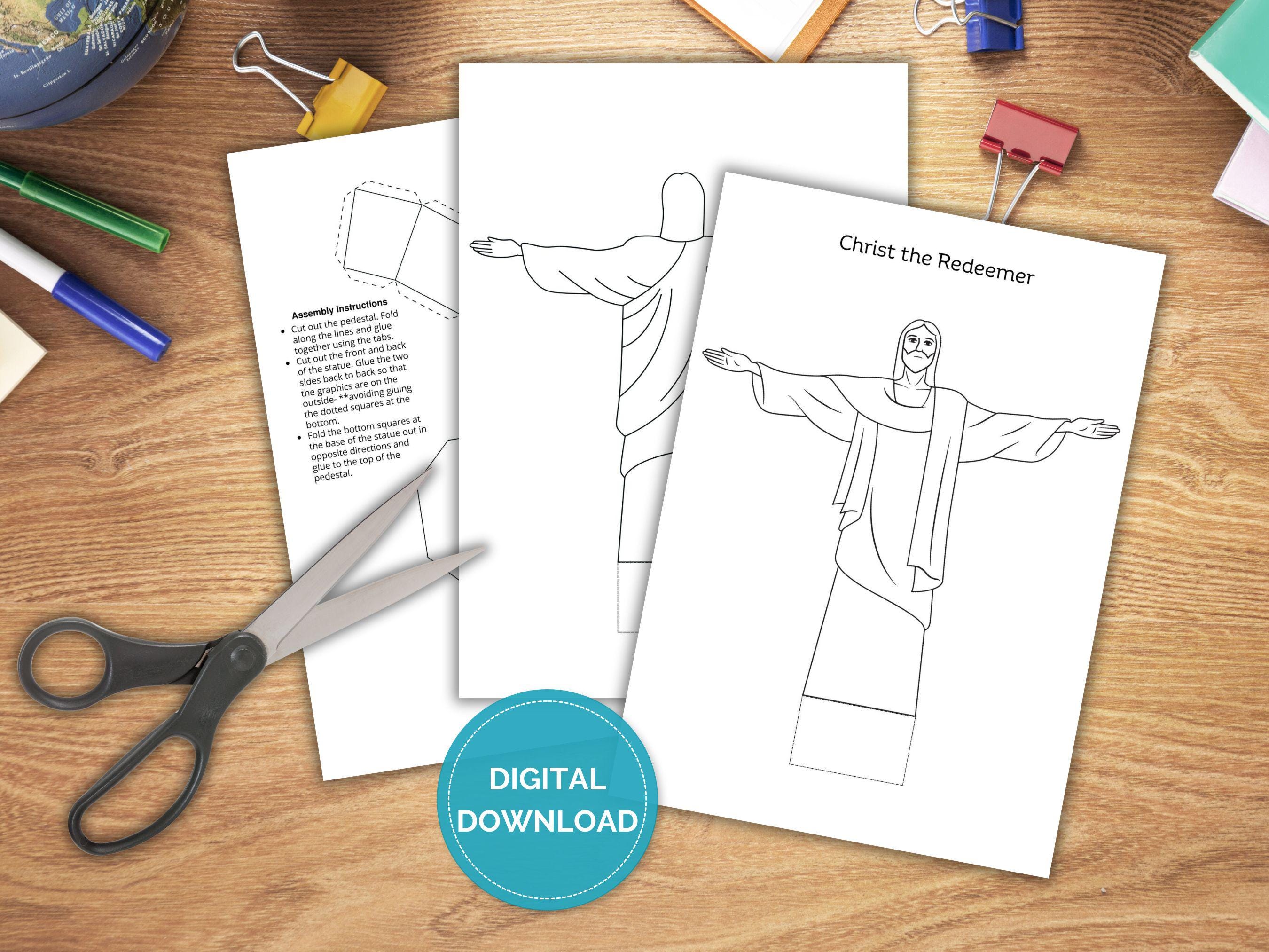 Christ the Redeemer 3D Craft, Brazil Kids Craft, Around the World ...