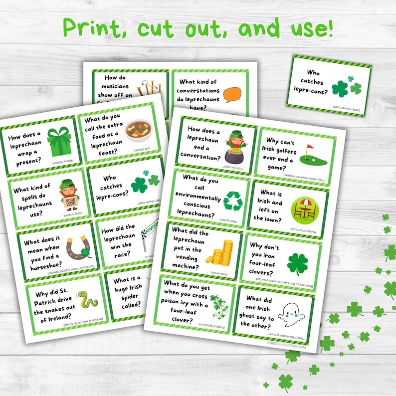 St. Patrick's Day Jokes for Kids- St. Patrick's Day Lunchbox Notes ...