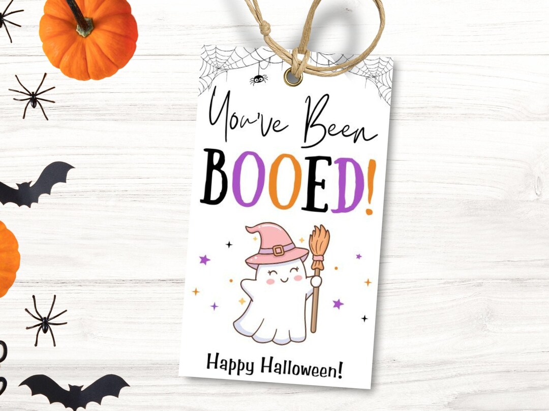 Boo Basket Tag, You've Been Booed Printable Tags, Halloween Treat Tags ...