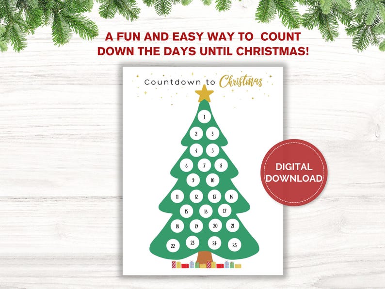 Christmas Countdown for Kids, Christmas Advent Calendar for Kids ...
