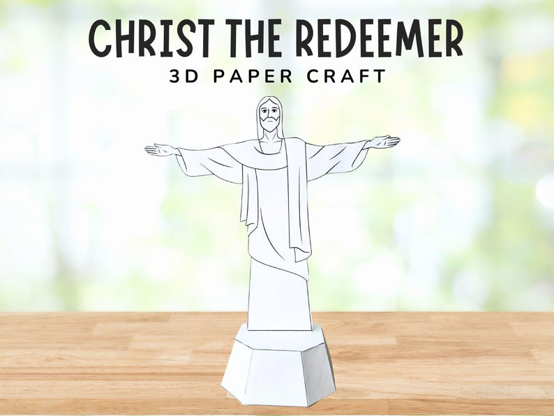 Christ the Redeemer 3D Craft, Brazil Kids Craft, Around the World ...