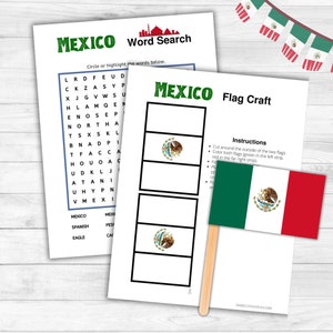 Mexico Activity Printables for Kids, Cultural Around the World Learning ...