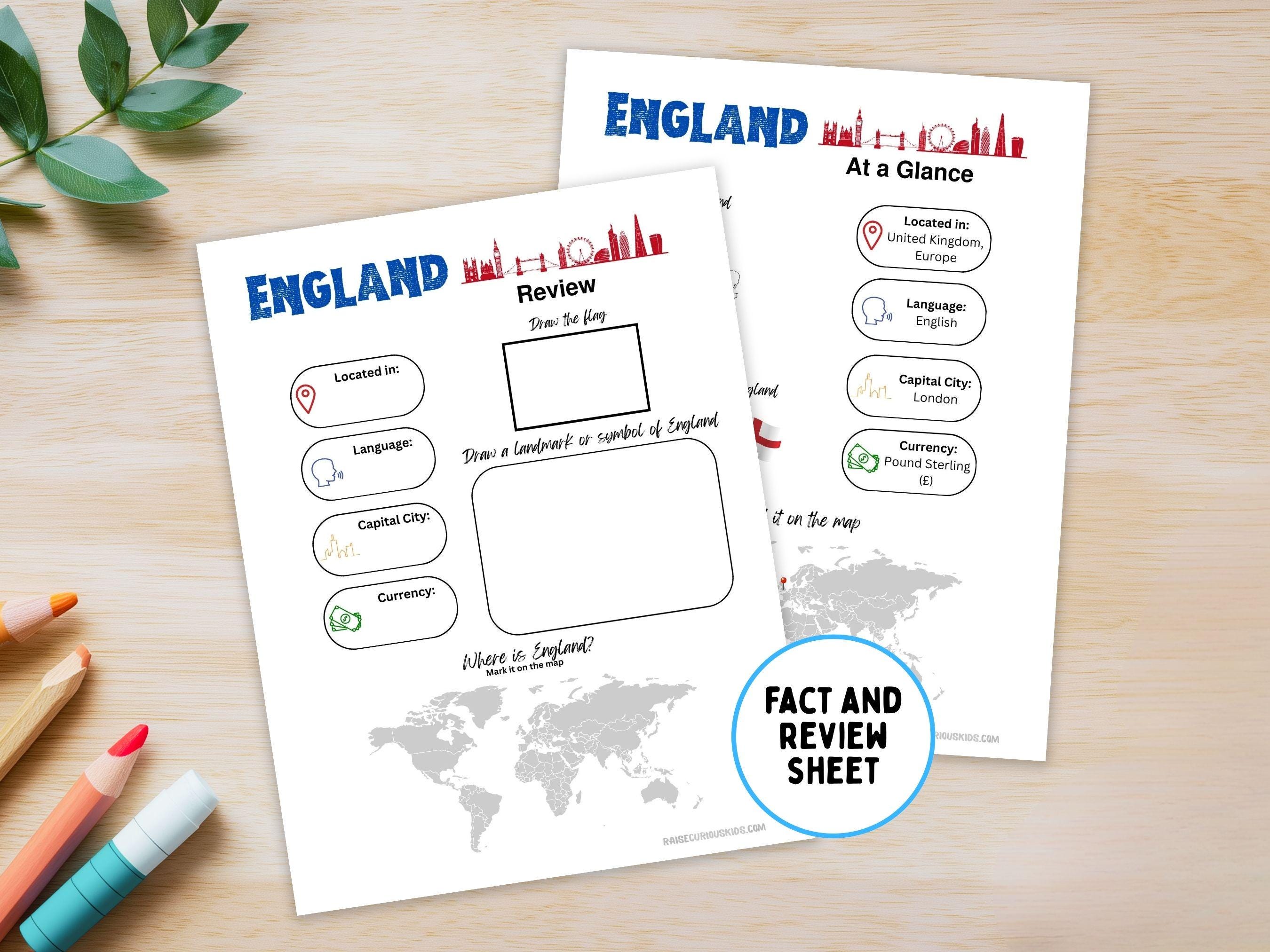 England Activity Bundle- England Printables for Kids- Big Ben 3D Craft ...