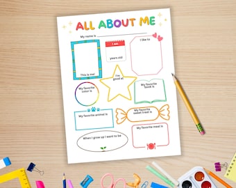 Get to Know Me Worksheet - Etsy