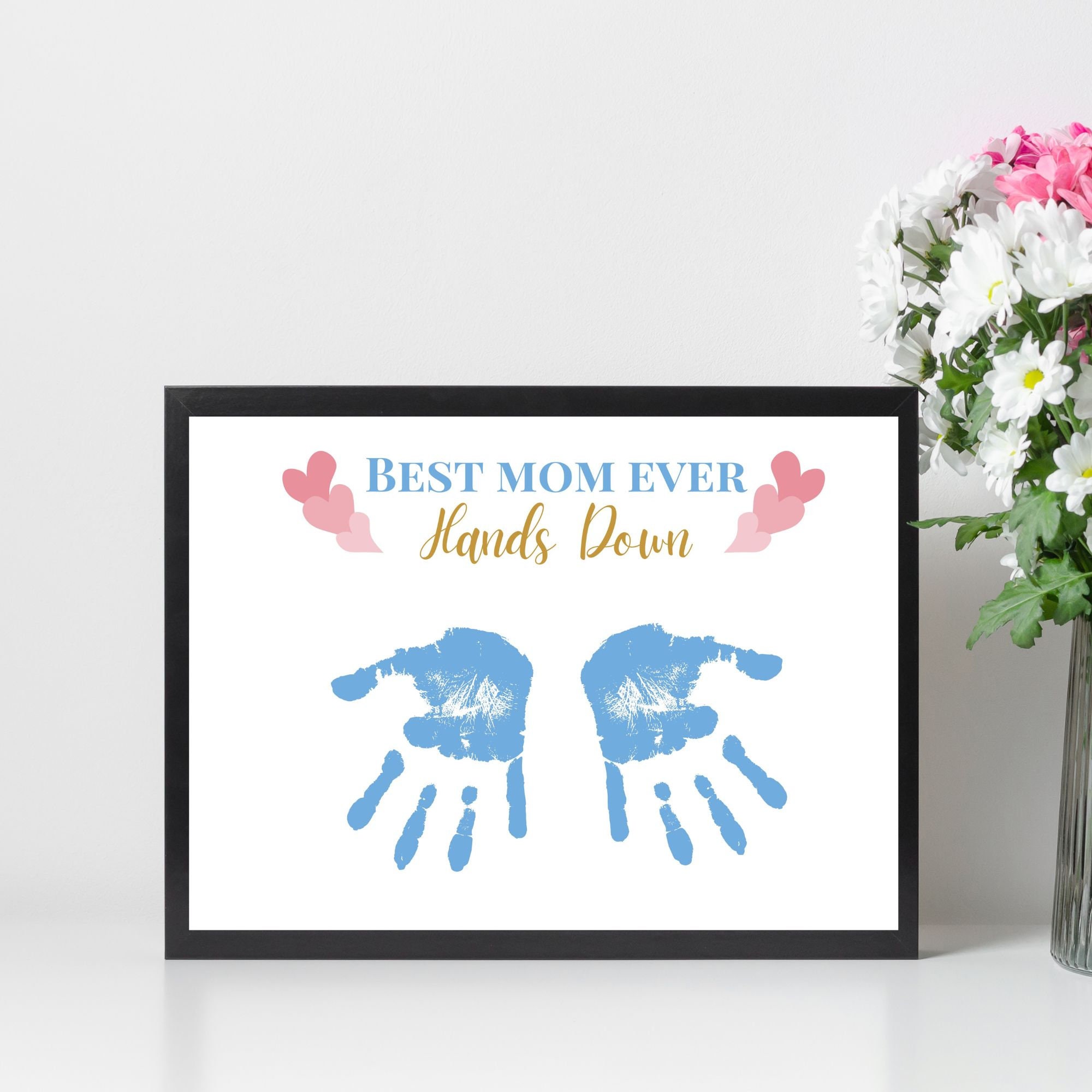 Mother's Day Handprint Art Printable Templates- DIY Baby Toddler Craft ...