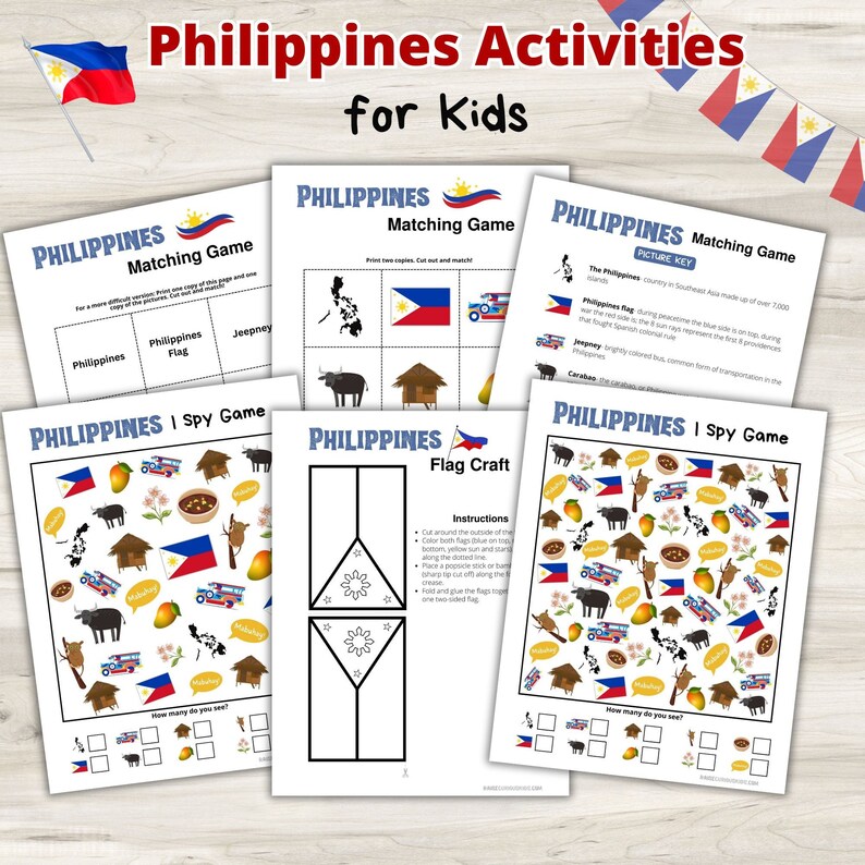 Philippines Activity Printables for Kids Philippines I Spy - Etsy
