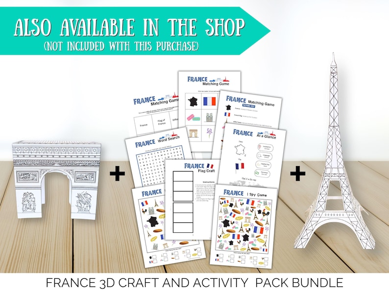 Eiffel Tower 3D Craft, France Craft for Kids, Around the World Learning ...