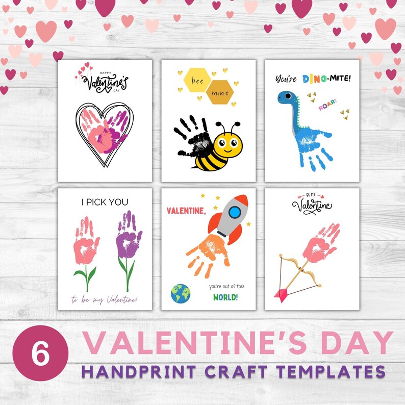 Valentine's Day Handprint Art Templates- DIY Baby and Toddler Craft ...