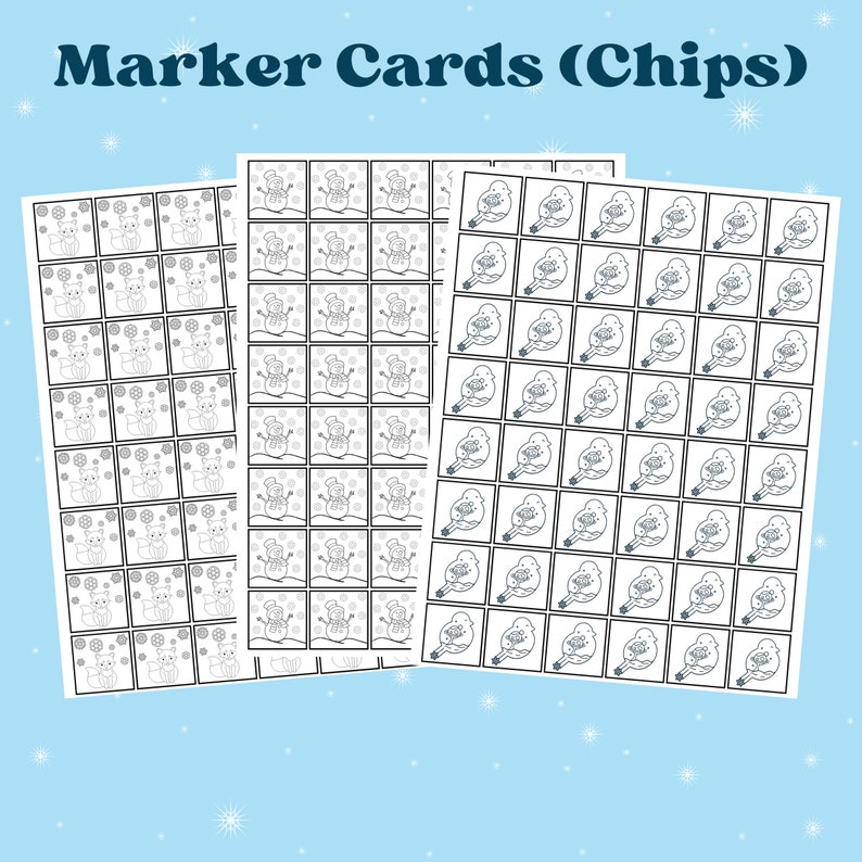 Winter Bingo Coloring Pages, 30 Unique Bingo Game Cards to Color In ...