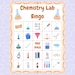 Chemistry Lab Bingo Cards, Educational Science Bingo Game, Information ...