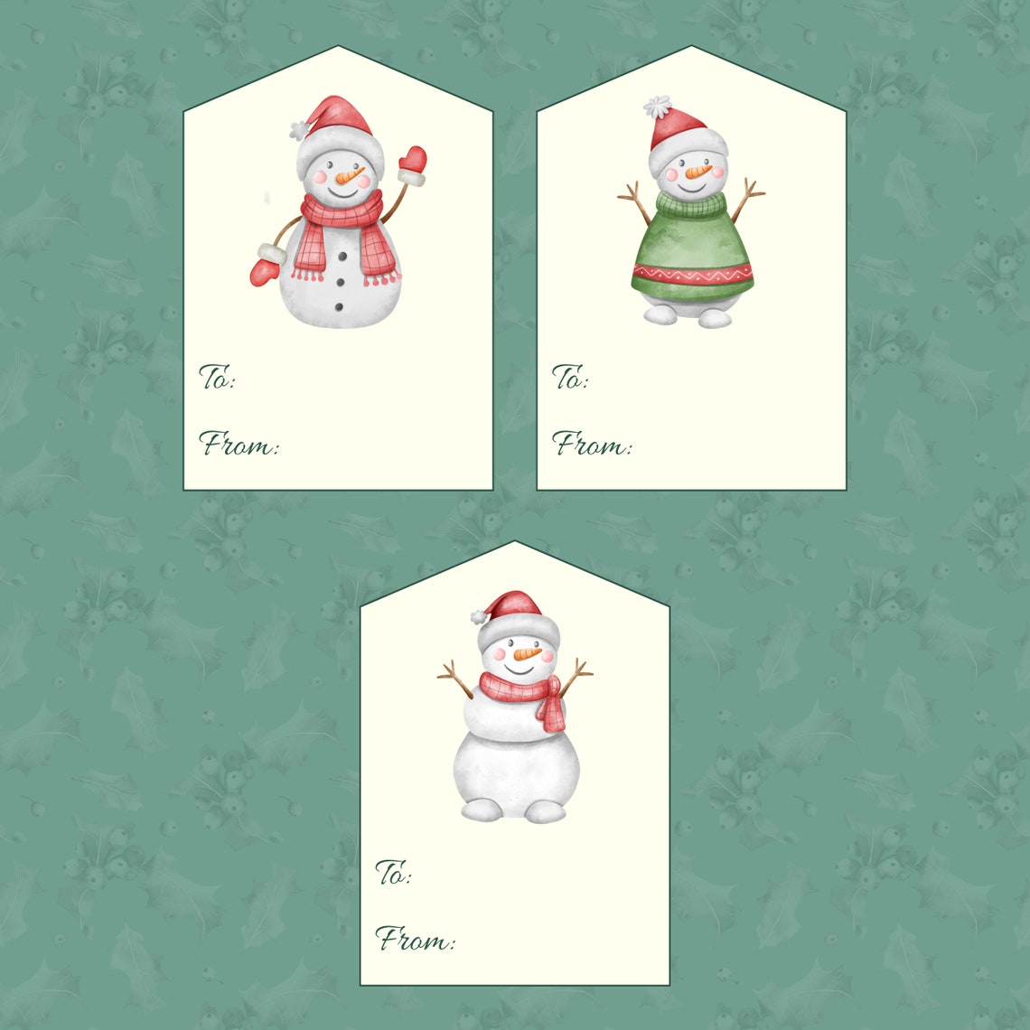 Simple Merry Christmas Gift Tags - Printable Minimalist Present Labels ...