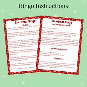 Christmas Bingo, 30 Printable Bingo Cards, Christmas Games for Family ...