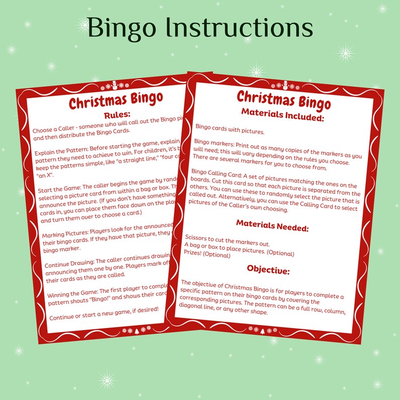 Christmas Bingo, 30 Printable Bingo Cards, Christmas Games for Family ...