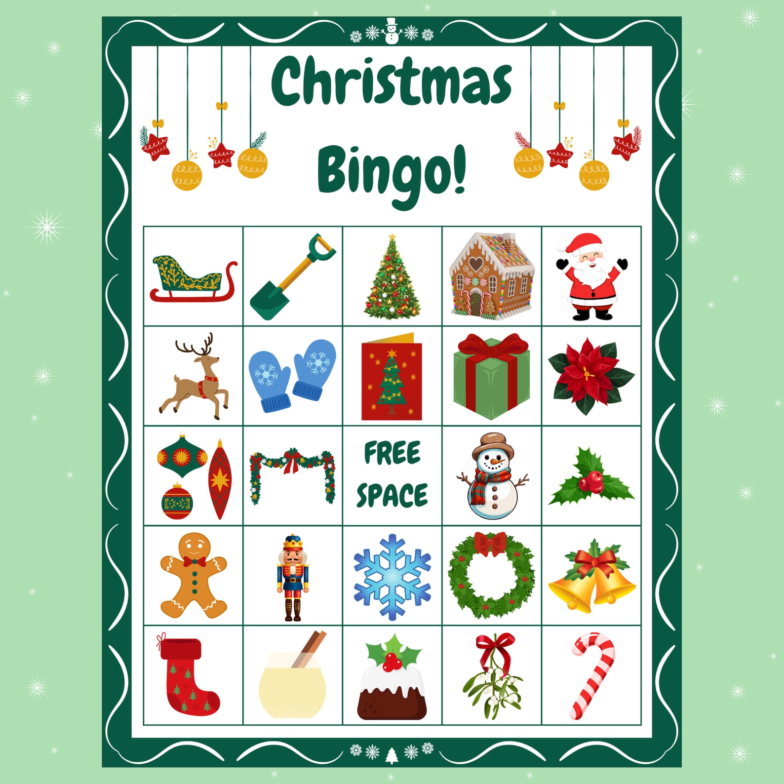 Christmas Bingo, 30 Printable Bingo Cards, Christmas Games for Family ...