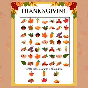 Thanksgiving Word Search Bundle, Printable Digital Download for ...