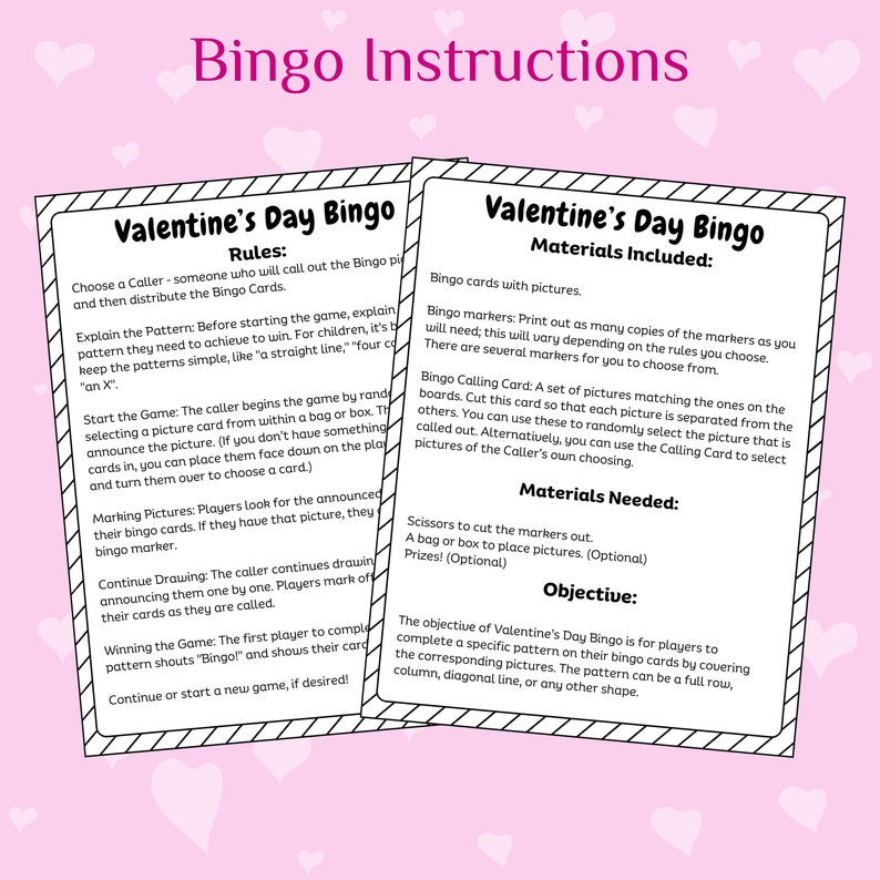 Valentine's Day Bingo Coloring Cards, 30 Unique Game Cards to Color ...