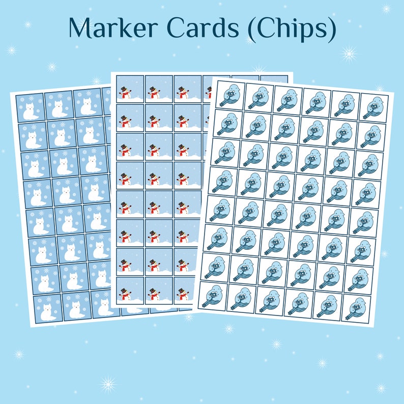 Winter Bingo, 30 Printable Bingo Cards, Winter Games for Family and ...
