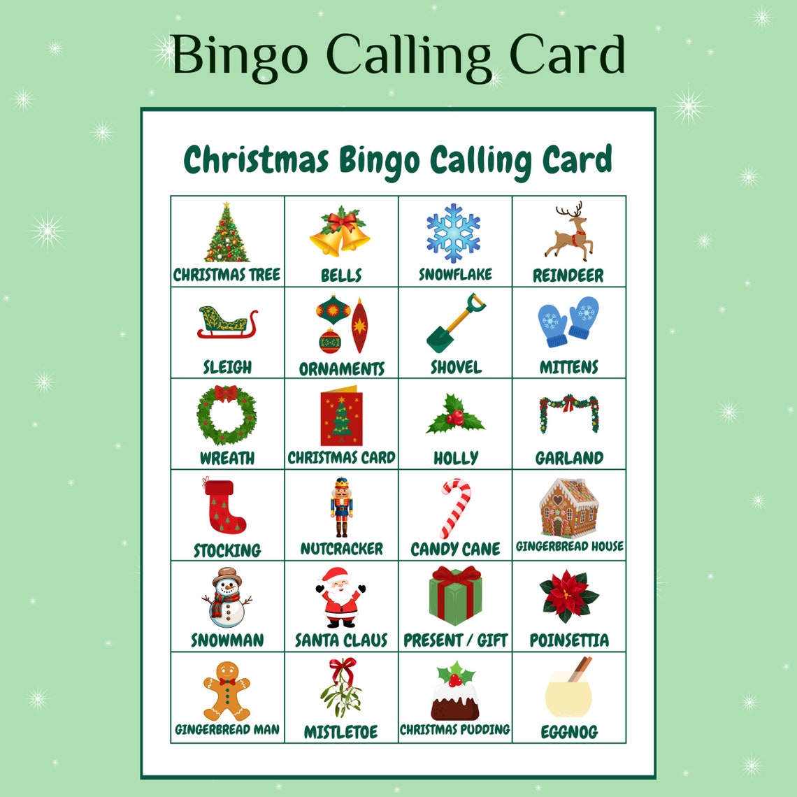 Christmas Bingo, 30 Printable Bingo Cards, Christmas Games for Family ...