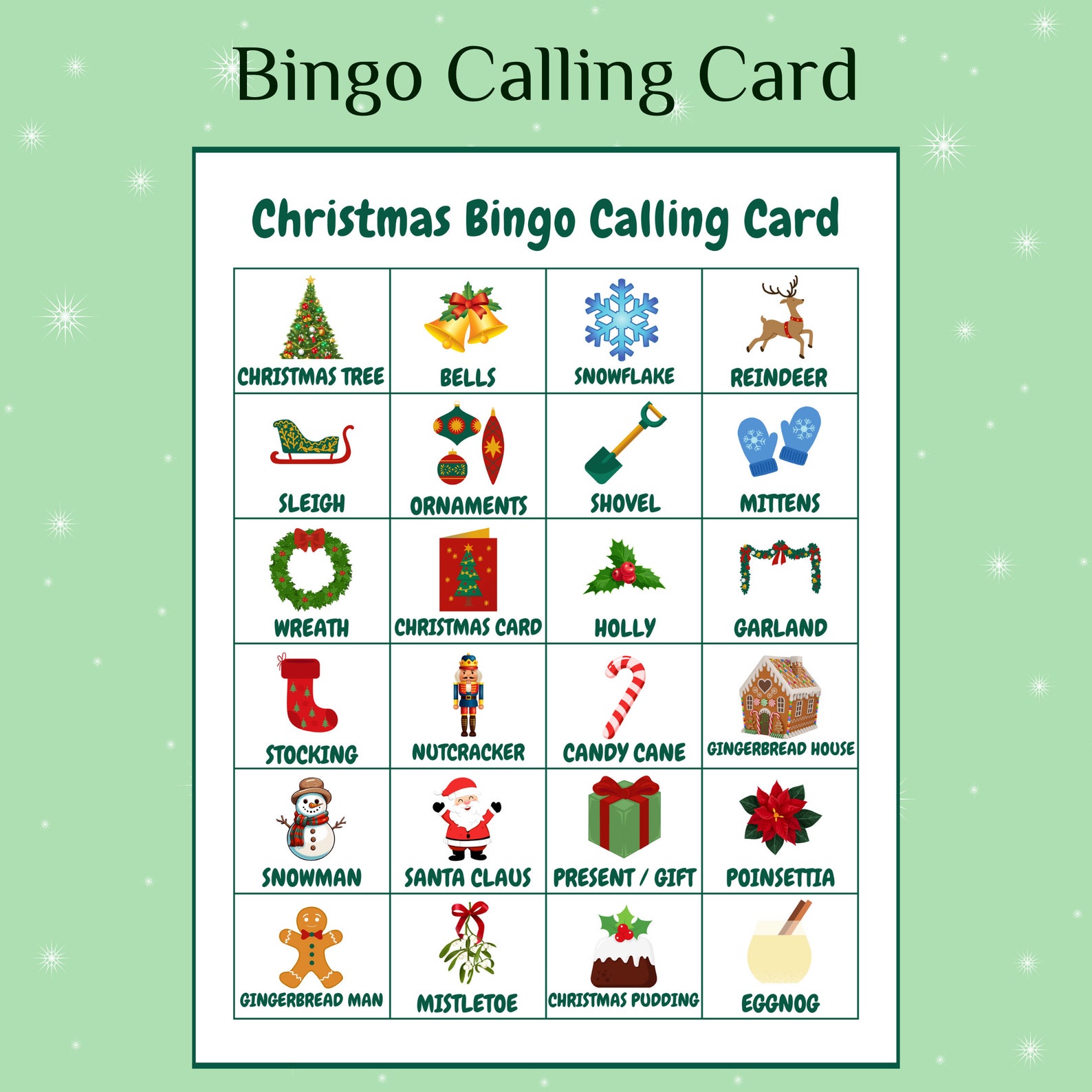 Christmas Bingo, 30 Printable Bingo Cards, Christmas Games for Family ...