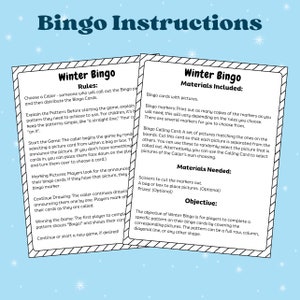 Winter Bingo Coloring Pages, 30 Unique Bingo Game Cards to Color In ...