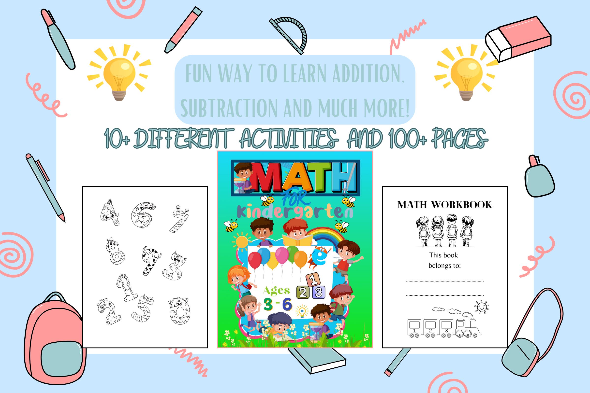 Kindergarten Math Activity Book, Ages 3-6 (digital Download) - Etsy