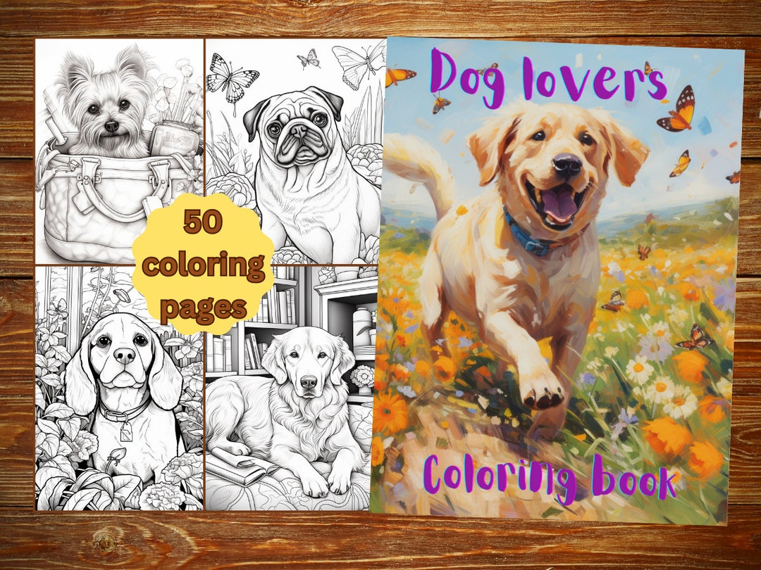 Dog Breeds Coloring Book | 50 Relaxing Pages (PDF Pattern) - Etsy
