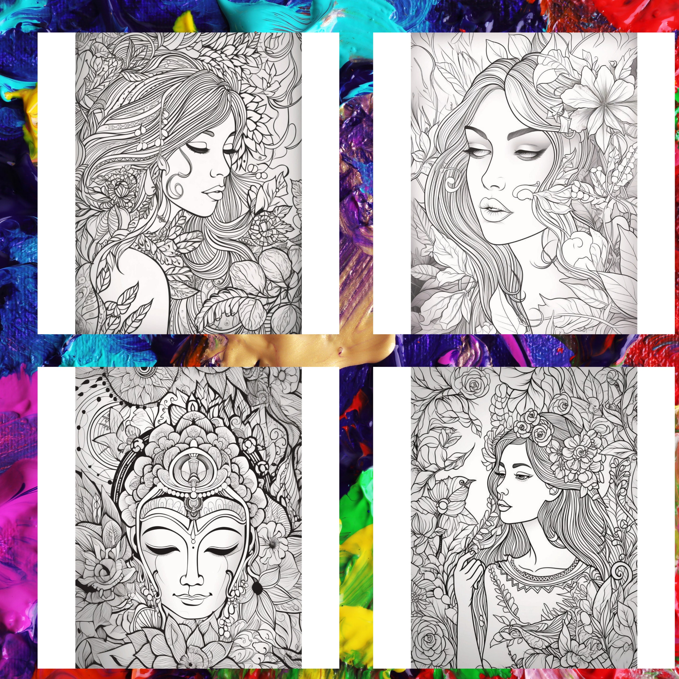 Mindful Soul Coloring Book| 48 Coloring Pages for Kids and Adults ...