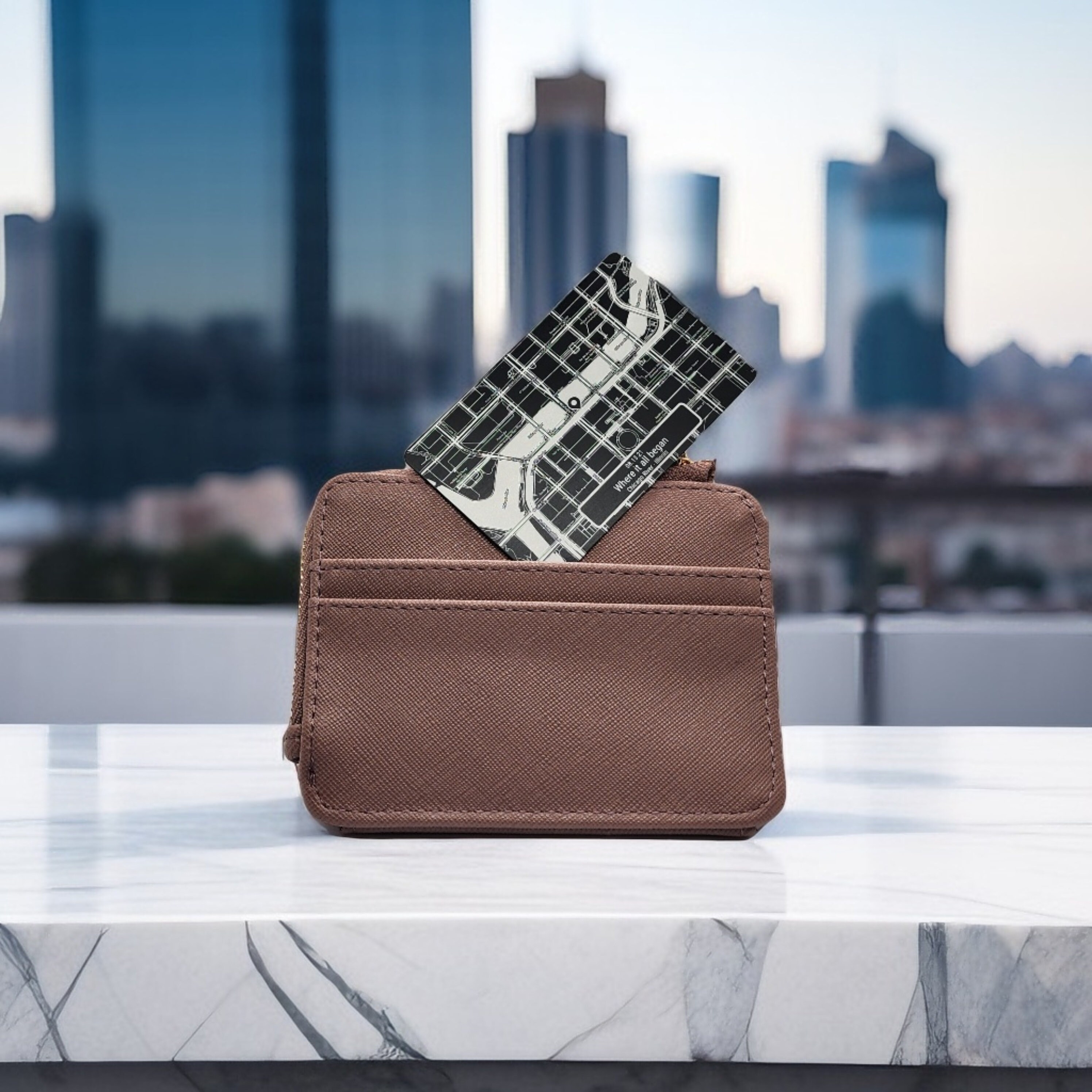 Custom Metal Map Card Laser Etched, Personalized, Love Map, Wallet Card ...