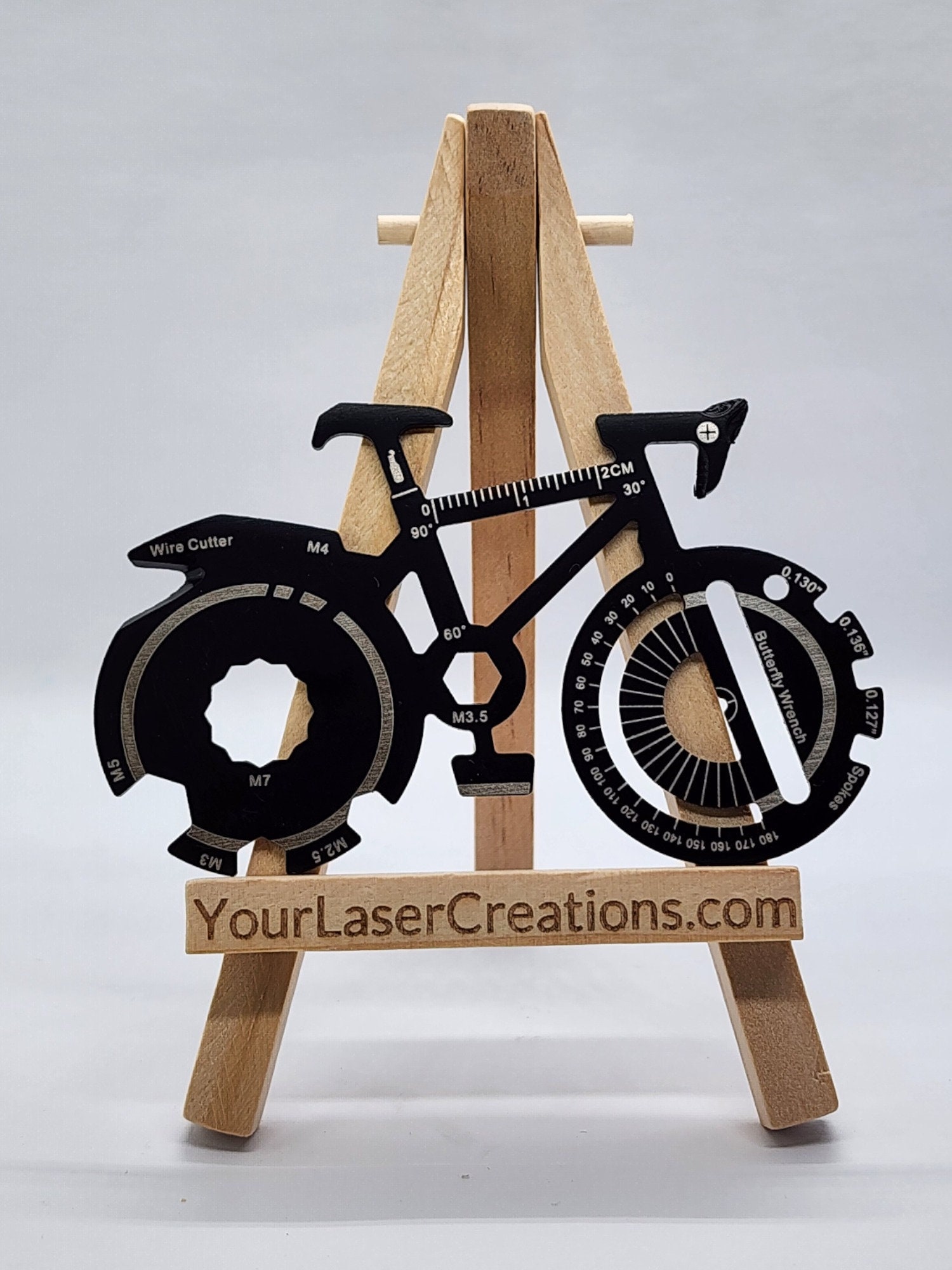 Personalized Bicycle Shaped Multi Tool Card Laser Etched - Etsy