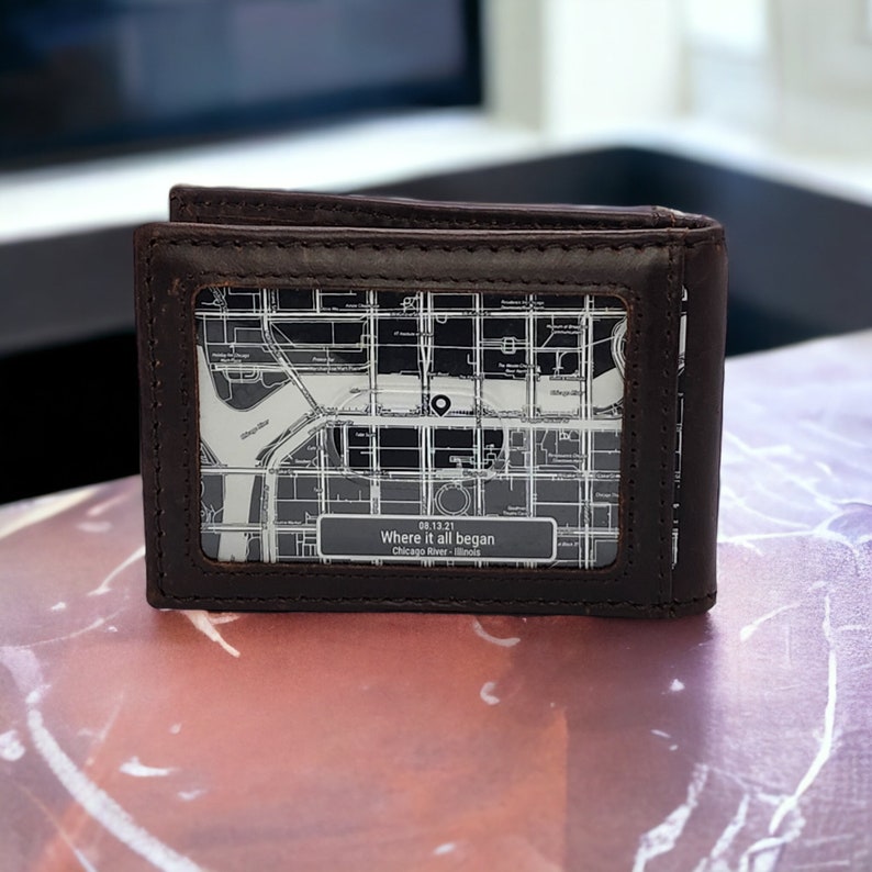 Custom Metal Map Card Laser Etched, Personalized, Love Map, Wallet Card ...