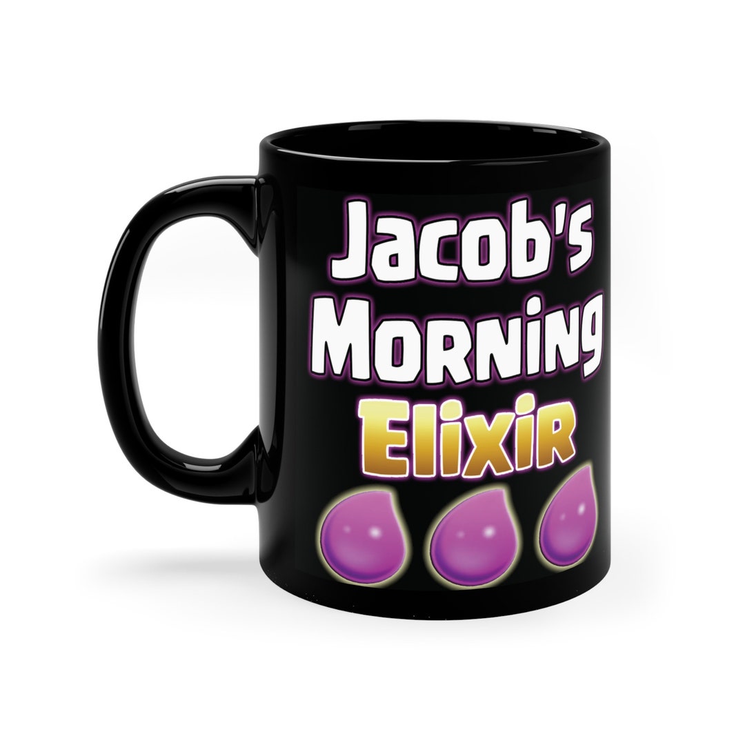 CUSTOM MORNING ELIXIR! Coffee Mug Perfect Gift for Clash Royale or Clash of Clans Fans! Awesome ...