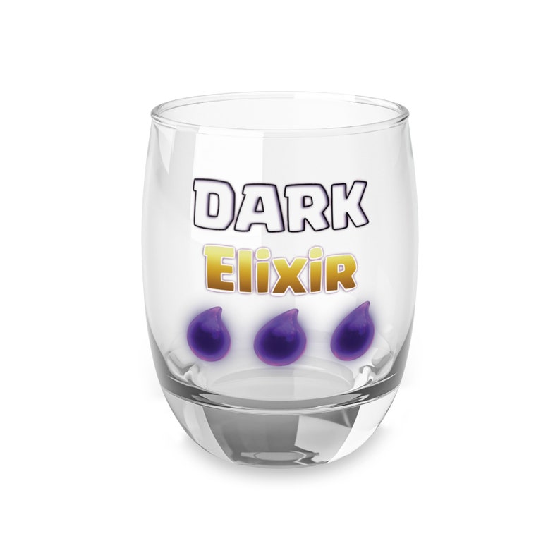 DARK ELIXIR CLASH of Clans Whiskey Glass, 6oz Clash Royale Funny Adult ...