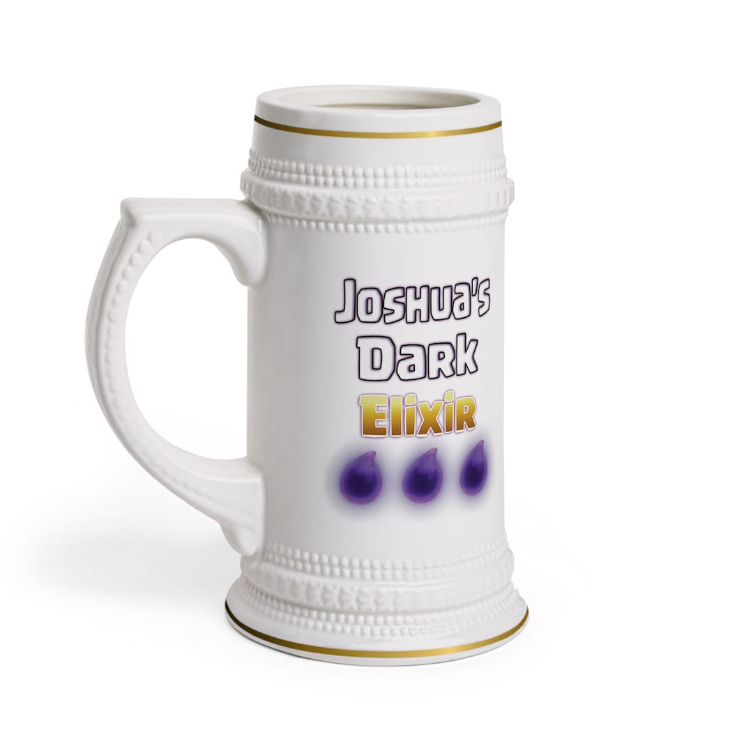 CUSTOM DARK ELIXIR Clash Royale Beer Stein Mug Clash of Clans Adult ...