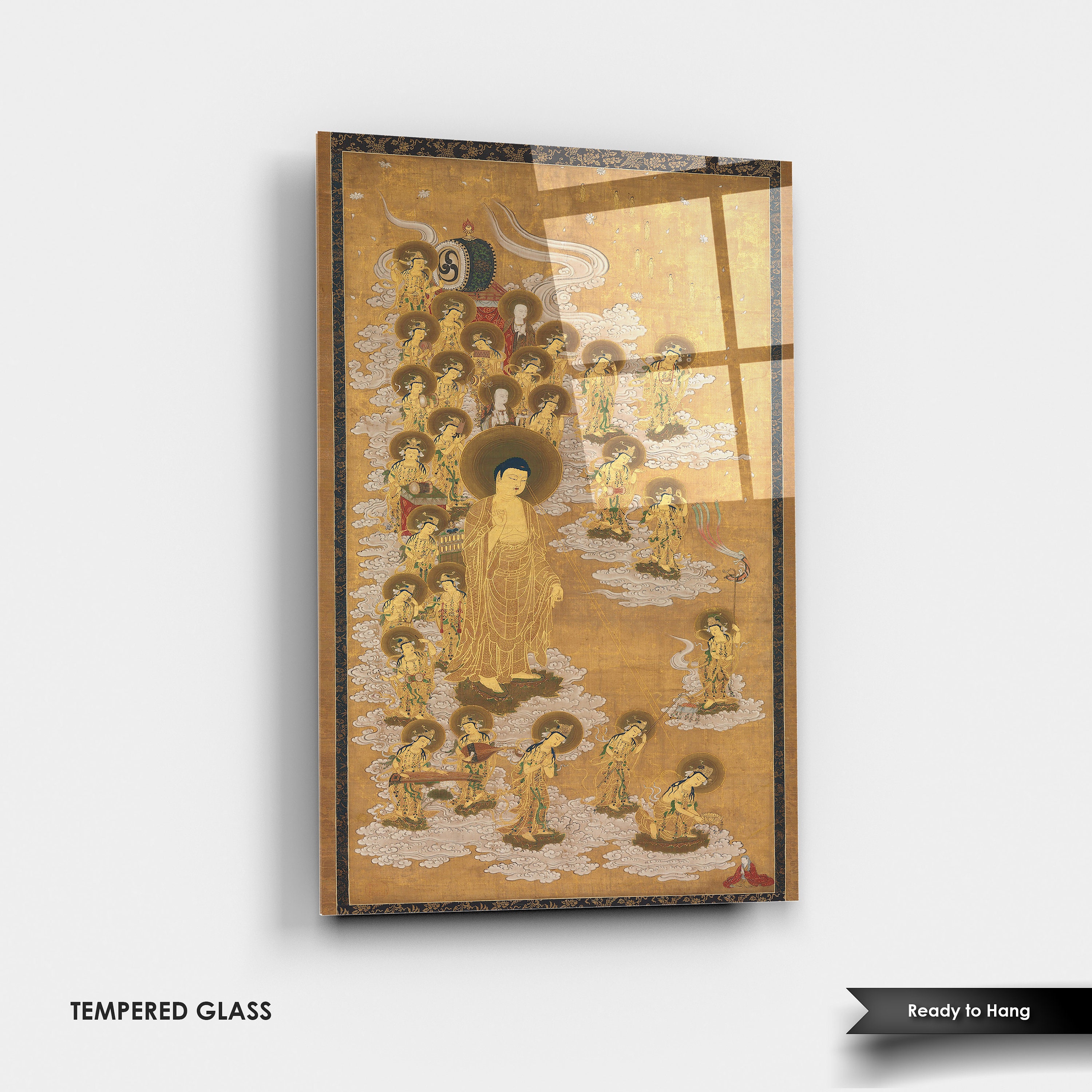 Amida Buddha Art, Welcoming Descent Art, Amida Buddha and Twenty-five ...