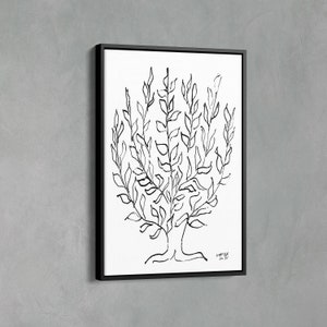 Henri Matisse Poster, the Plain Tree 1951 Poster, Vintage Tree Sketch ...