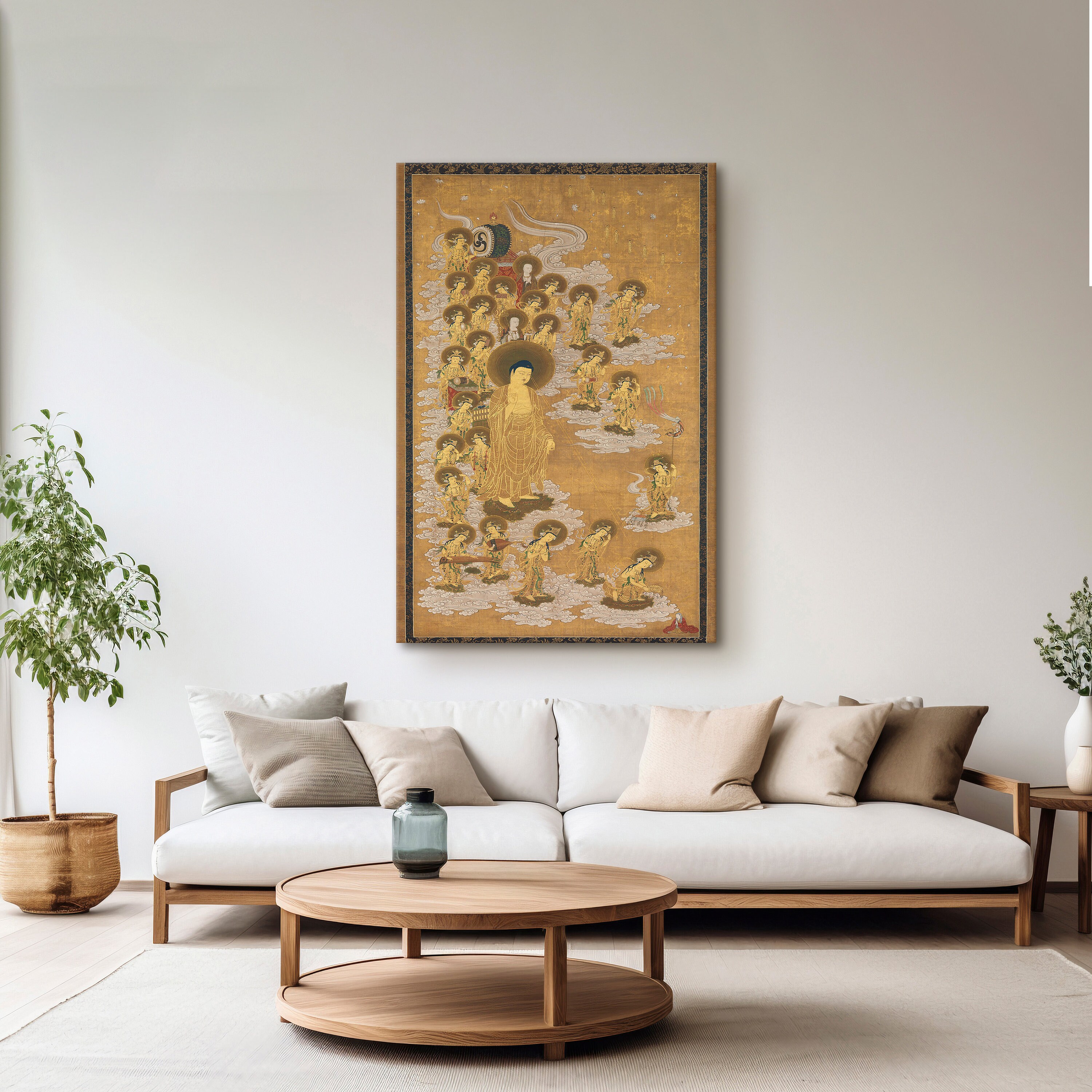 Amida Buddha Art, Welcoming Descent Art, Amida Buddha and Twenty-five ...