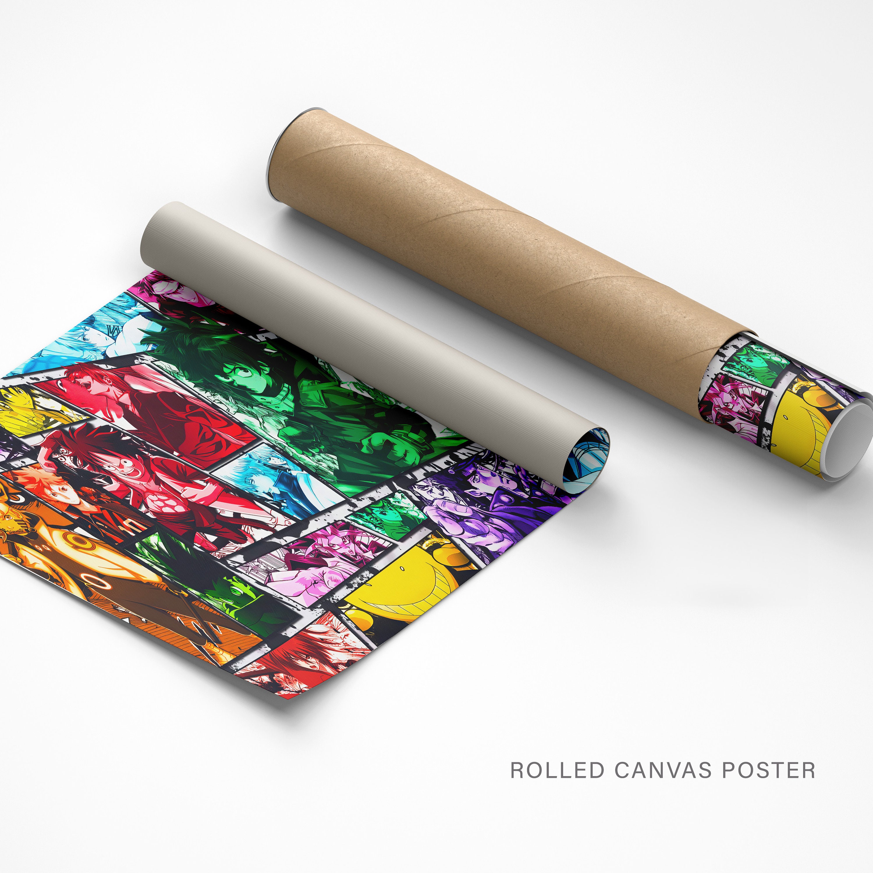 Anime All Characters Poster, Japanese Anime Manga Characters Canvas ...